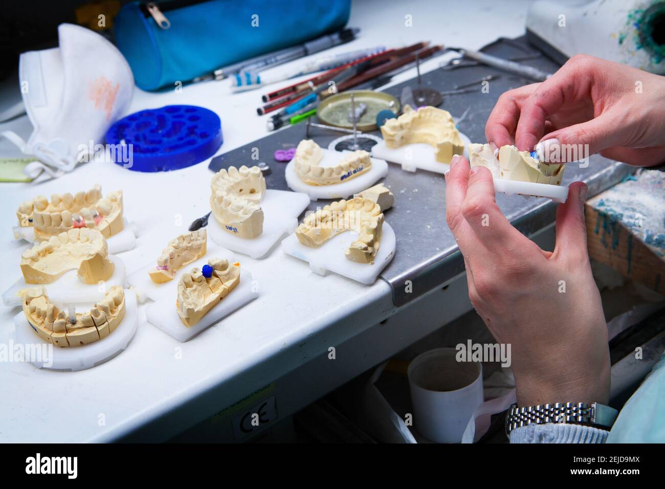 Computer-aided manufacturing of dental prostheses Stock Photo - Alamy