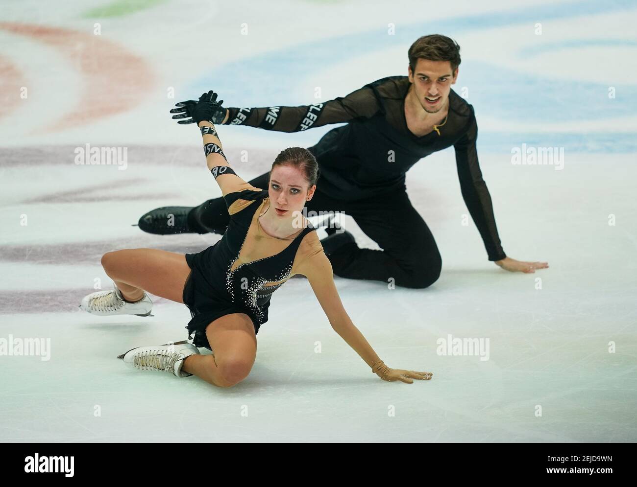 January 25, 2020: Evgeniia Lopareva and Geoffrey Brissaud of France in ...
