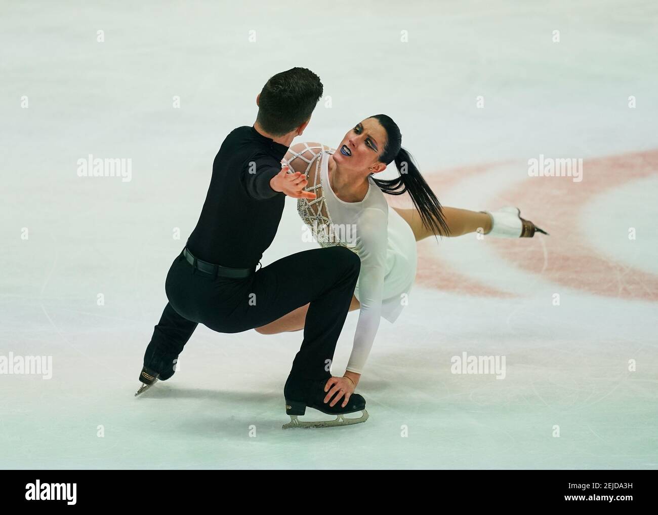 January 25, 2020: Charlene Guignard and Marco Fabbri of Italy in action ...