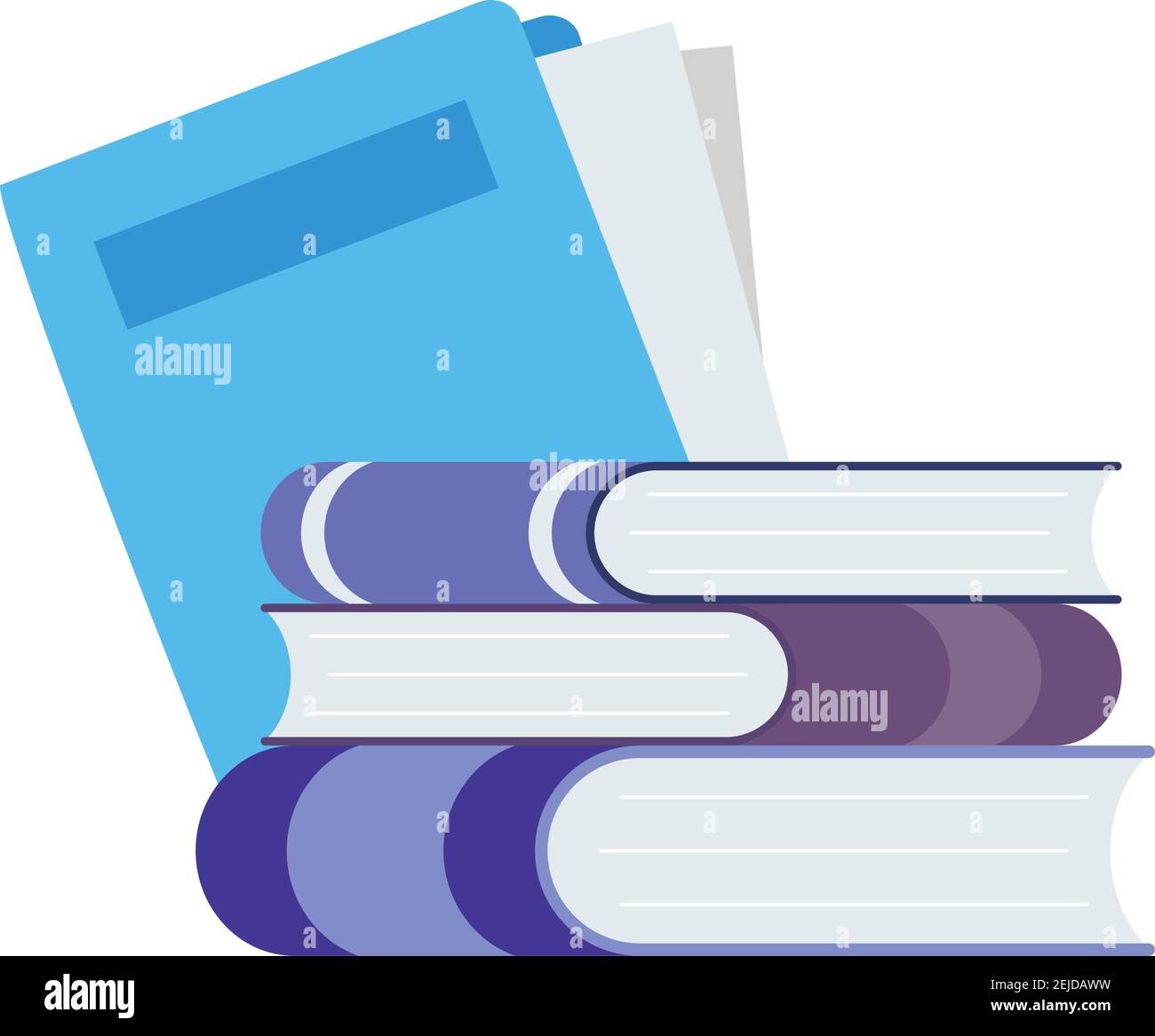 pile text books isolated icon vector illustration design Stock Vector ...