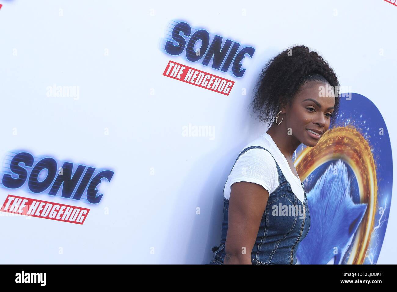 Tika Sumpter attends the LA Premiere Of "Sonic The Hedgehog" held at ...