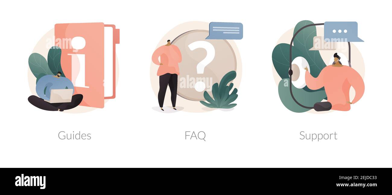 Customer help service abstract concept vector illustrations Stock ...