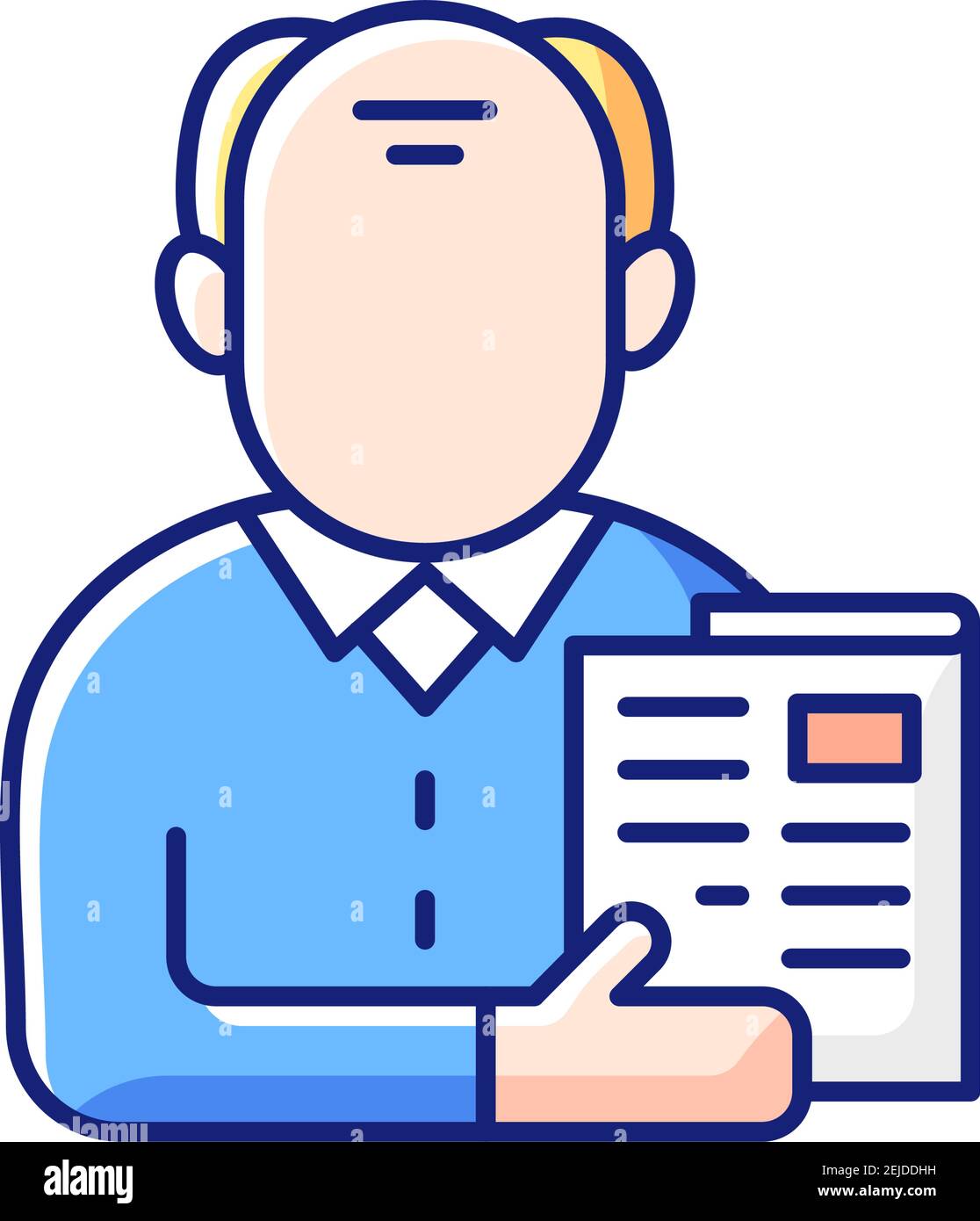 Line color old man Cut Out Stock Images & Pictures - Alamy