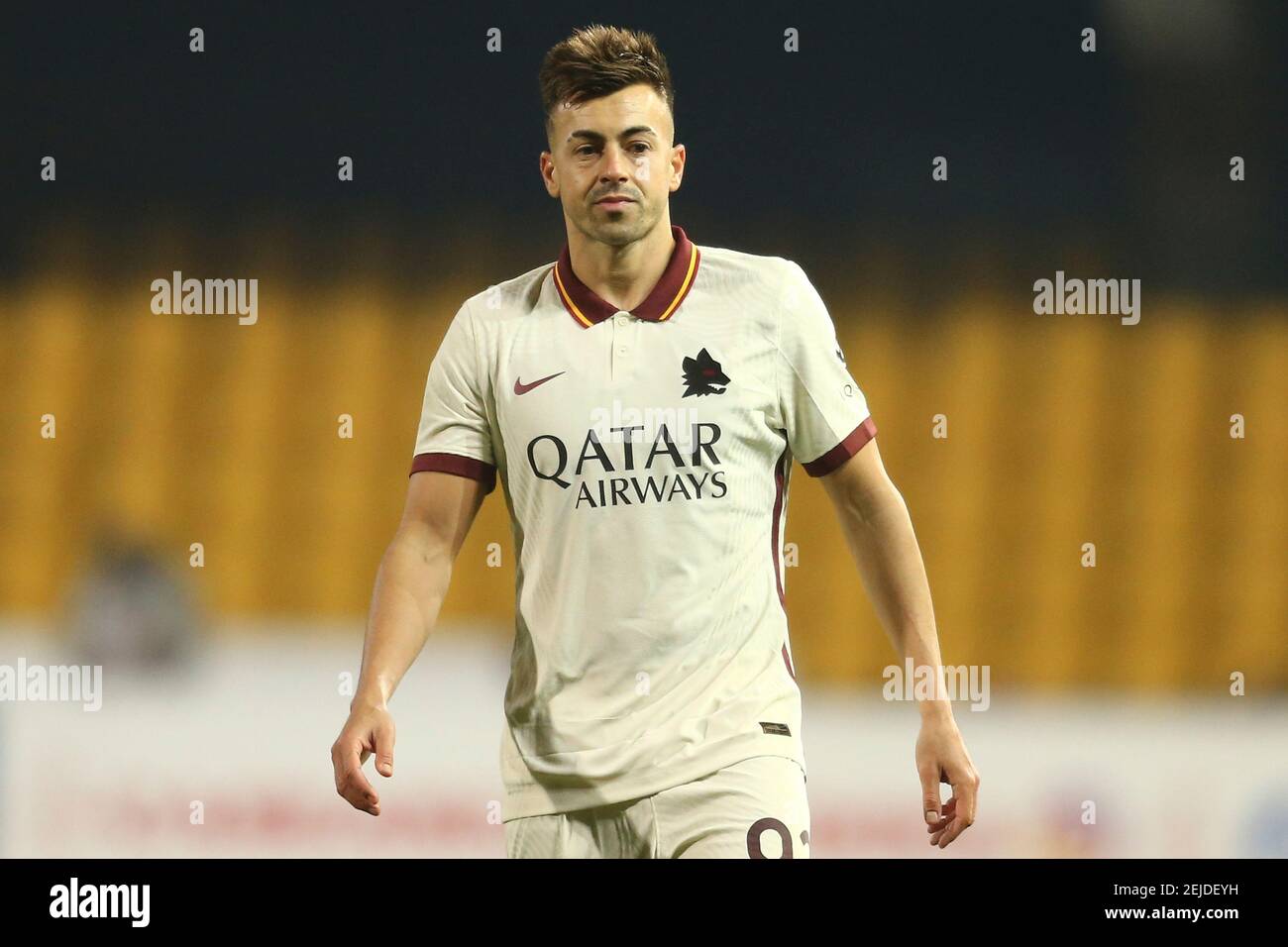 Roma’s Italian striker Stephan El Shaarawy celebrates after scoring a ...