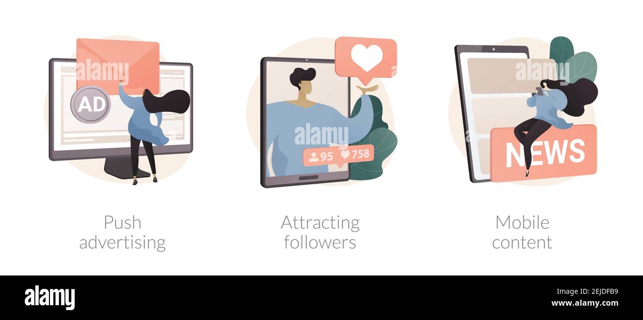 Internet promotion abstract concept vector illustrations Stock Vector ...