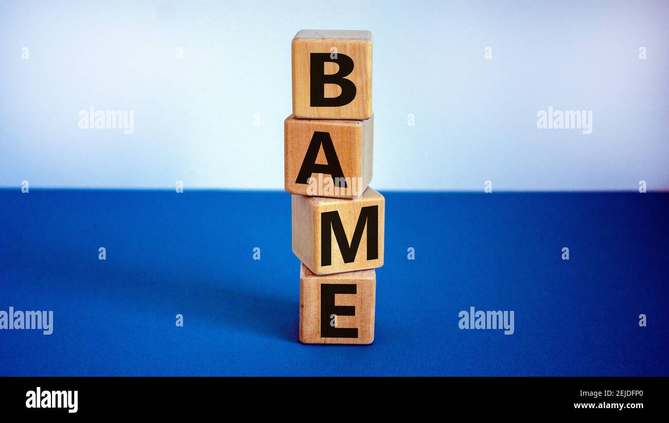 BAME symbol. Abbreviation BAME, black, asian and minority ethnic on ...
