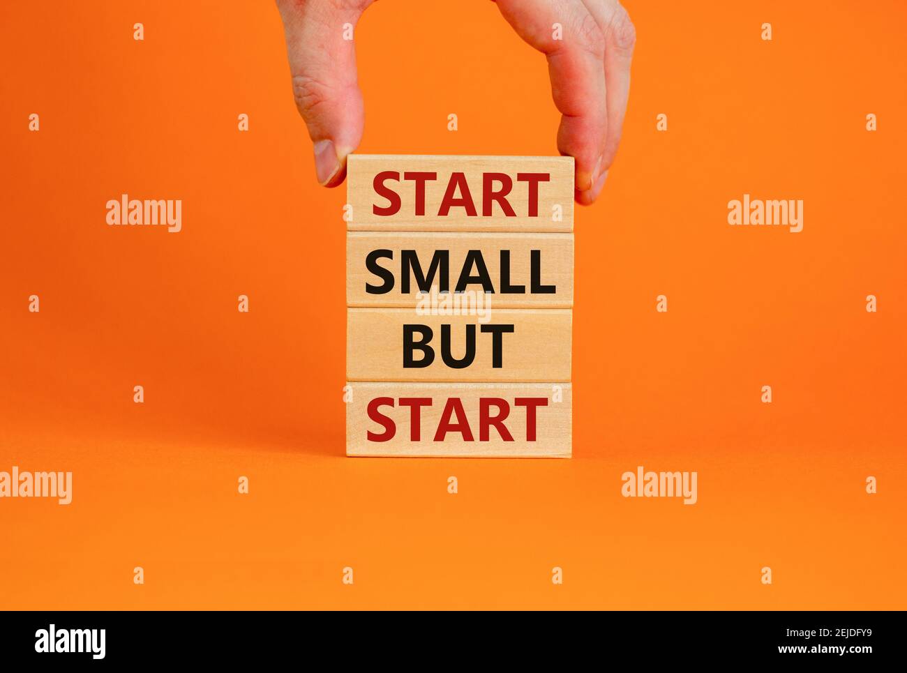 Start small but start symbol. Concept words 'Start small but start' on ...