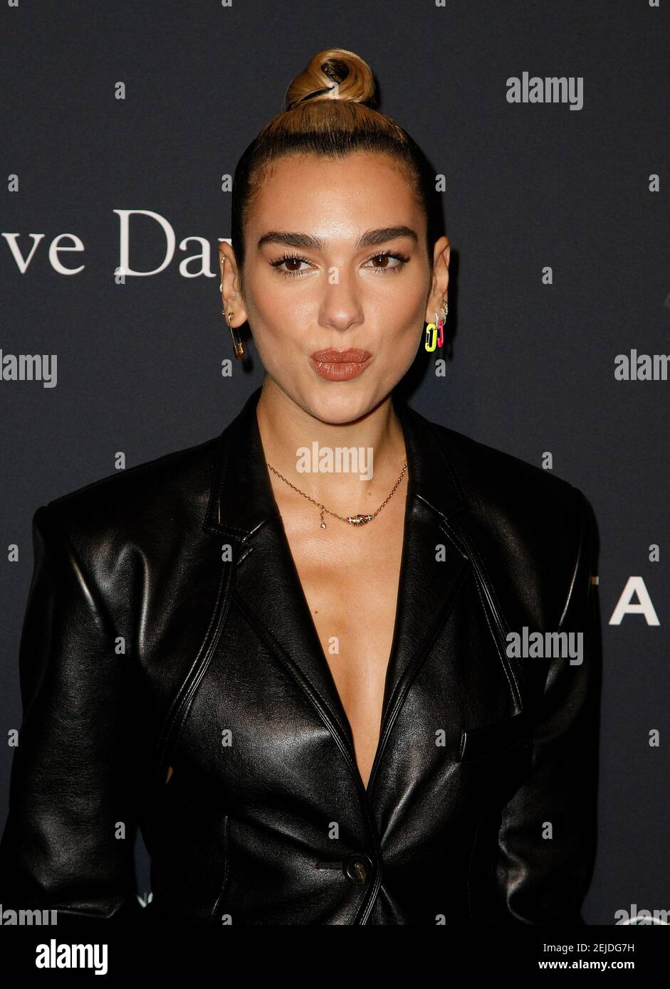 BEVERLY HILLS, CALIFORNIA - JANUARY 25: Dua Lipa attends the Pre-GRAMMY ...