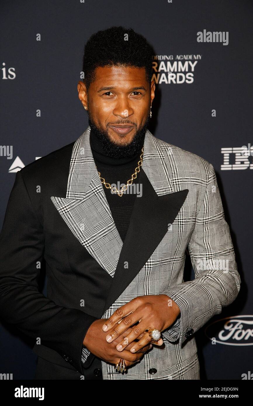 BEVERLY HILLS, CALIFORNIA - JANUARY 25: Usher attends the Pre-GRAMMY ...