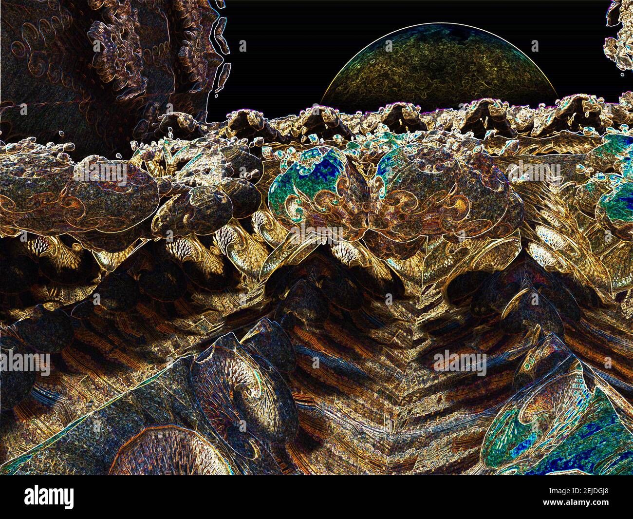 Computer generated fractal artwork in glowing pop-art style Stock Photo ...
