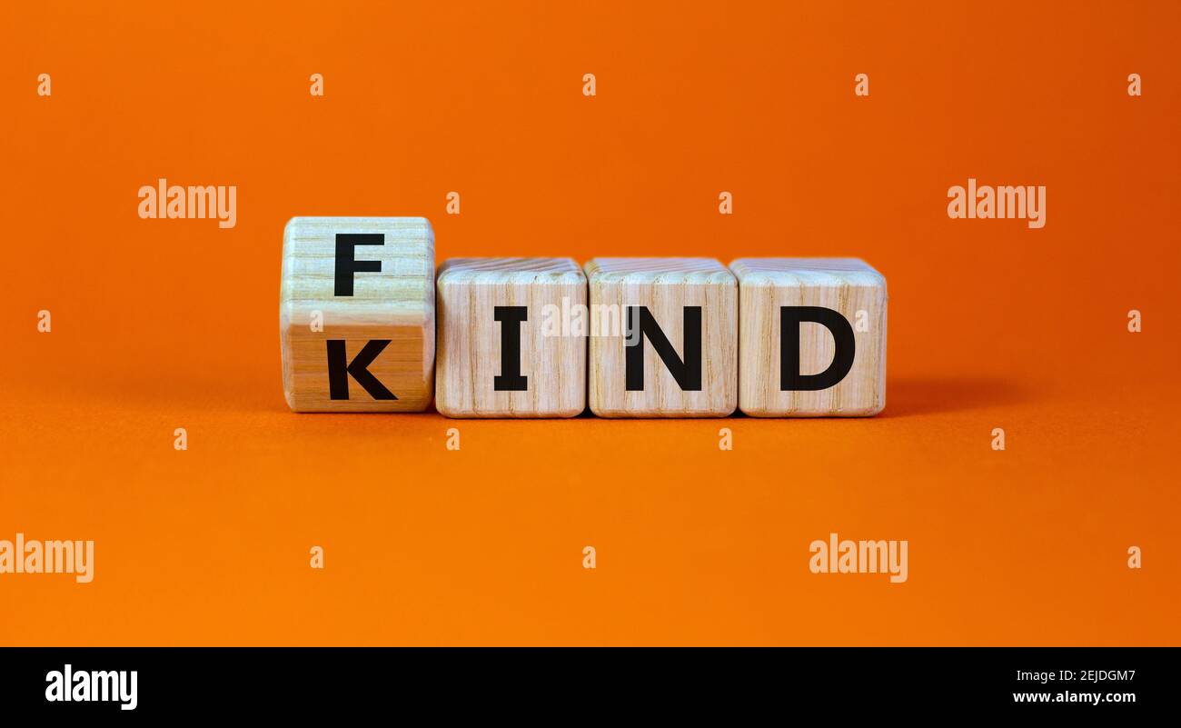 Find your kind symbol. Turned cubes with words find kind. Beautiful ...