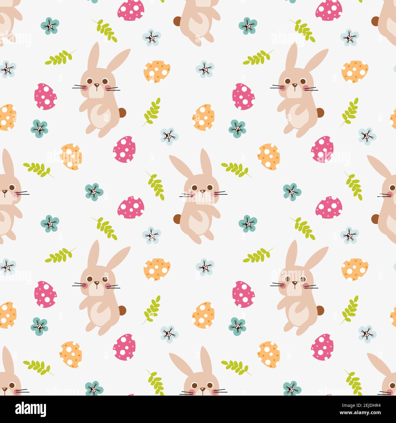 Cute bunny and Easter egg seamless pattern Stock Vector Image & Art - Alamy