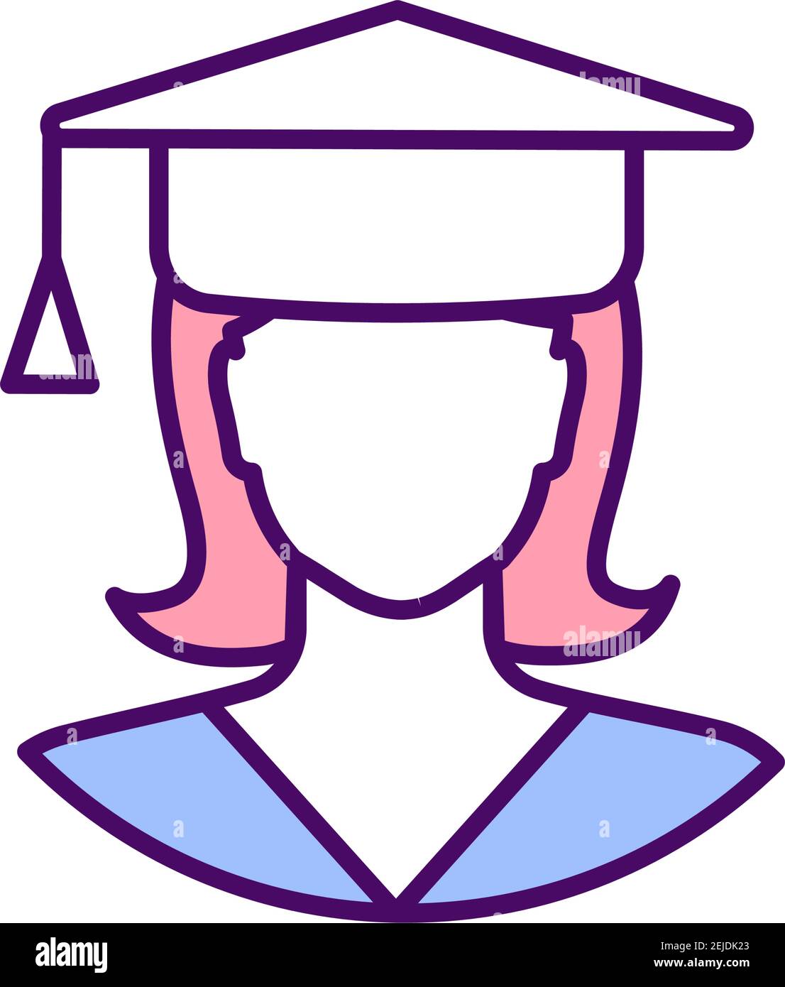 Female Education Rgb Color Icon Stock Vector Image And Art Alamy