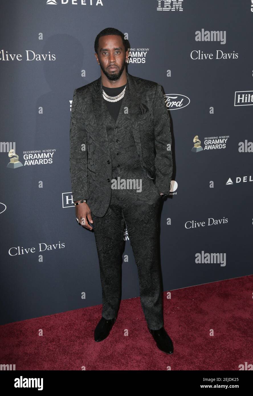 Sean "Diddy" Combs walking the red carpet at the Clive Davis' 2020 Pre ...