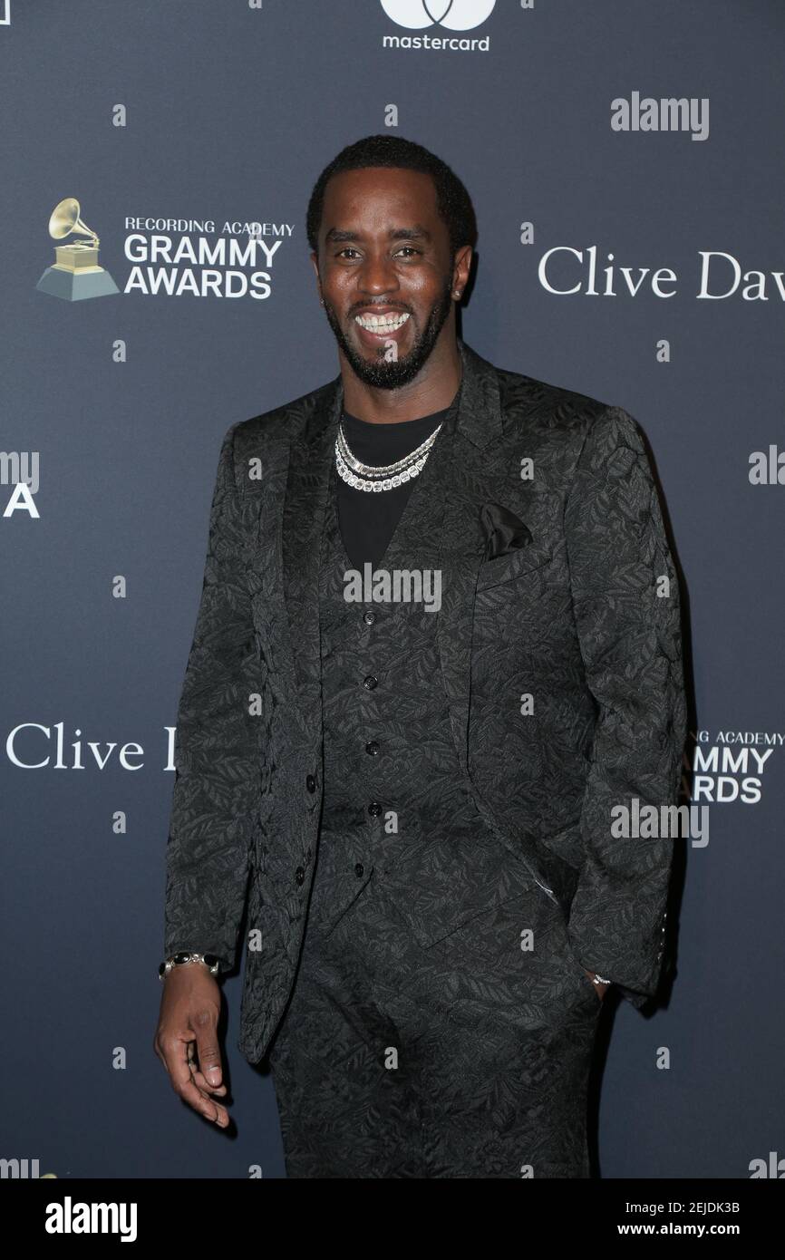 Sean "Diddy" Combs walking the red carpet at the Clive Davis' 2020 Pre ...
