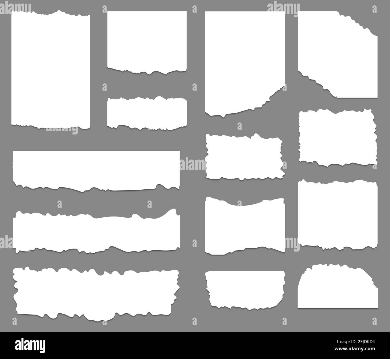 Set of ripped and torn paper background. Vector Stock Vector Image ...