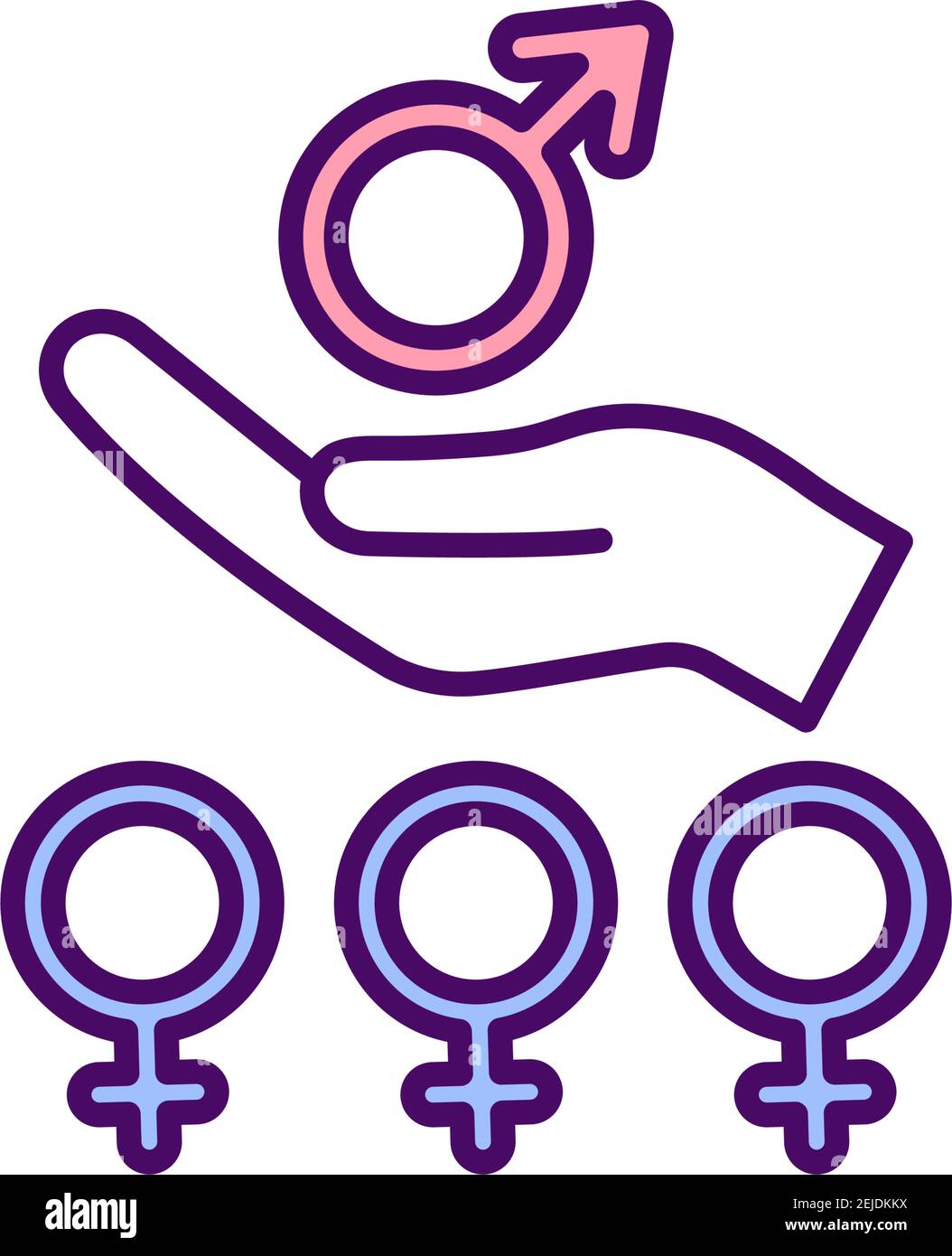 Women Empowerment Rgb Color Icon Stock Vector Image And Art Alamy