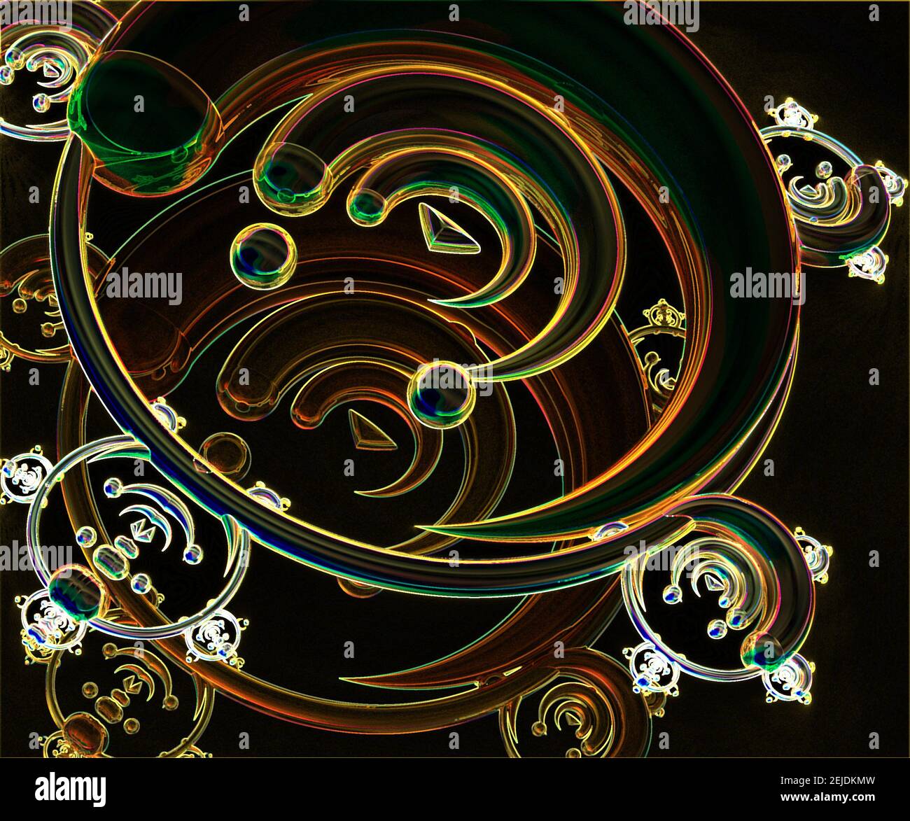 Computer generated fractal artwork in glowing pop-art style Stock Photo ...