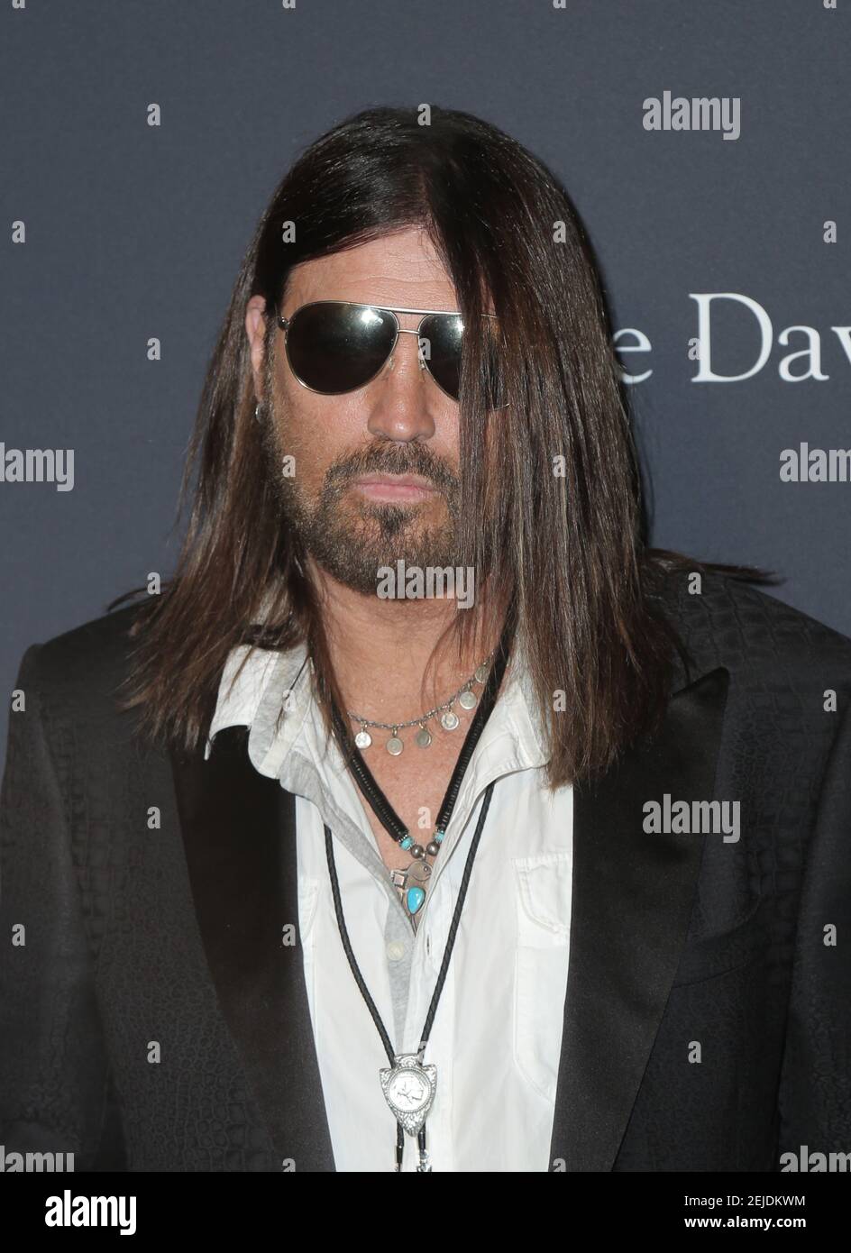 Billy Ray Cyrus walking the red carpet at the Clive Davis' 2020 Pre ...