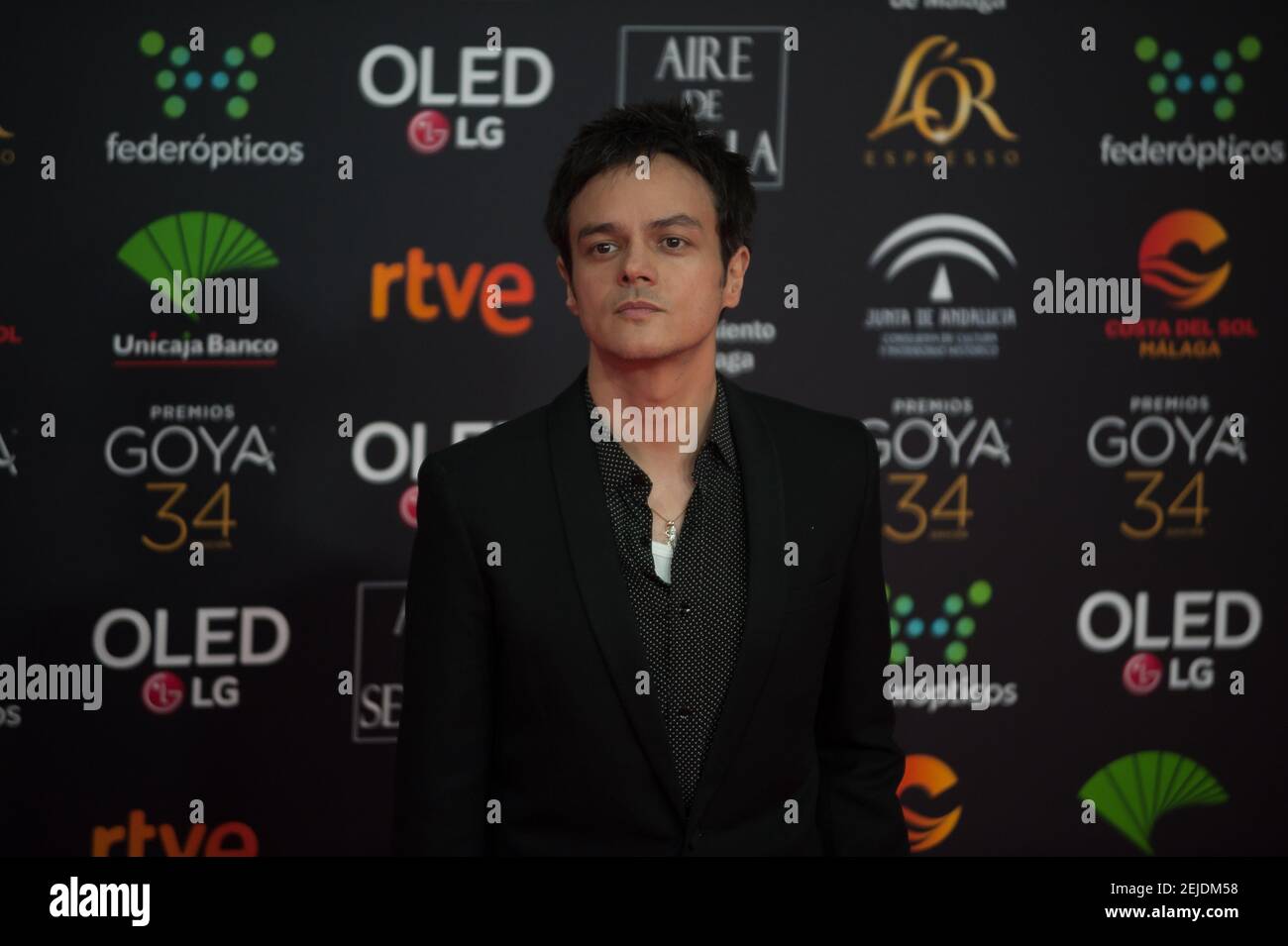 English musician Jamie Cullum poses on the red carpet during the ...