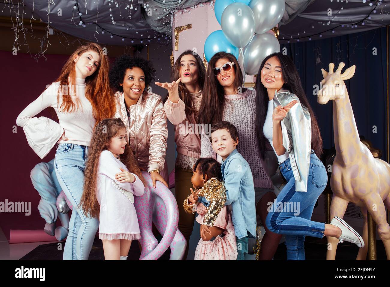 Lifestyle and people concept: young pretty diversity nations woman with ...