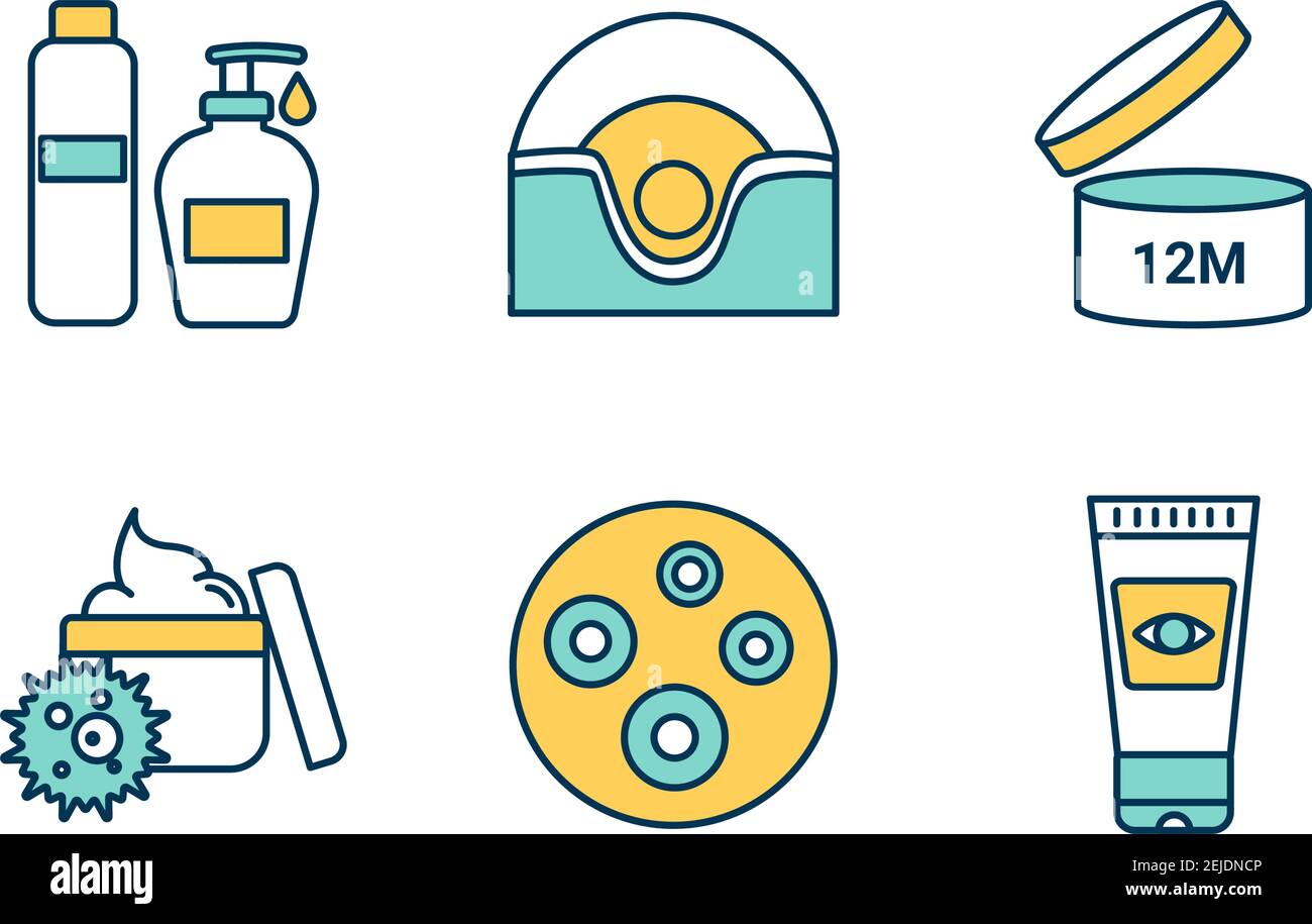Skin care RGB color icons set Stock Vector Image & Art - Alamy