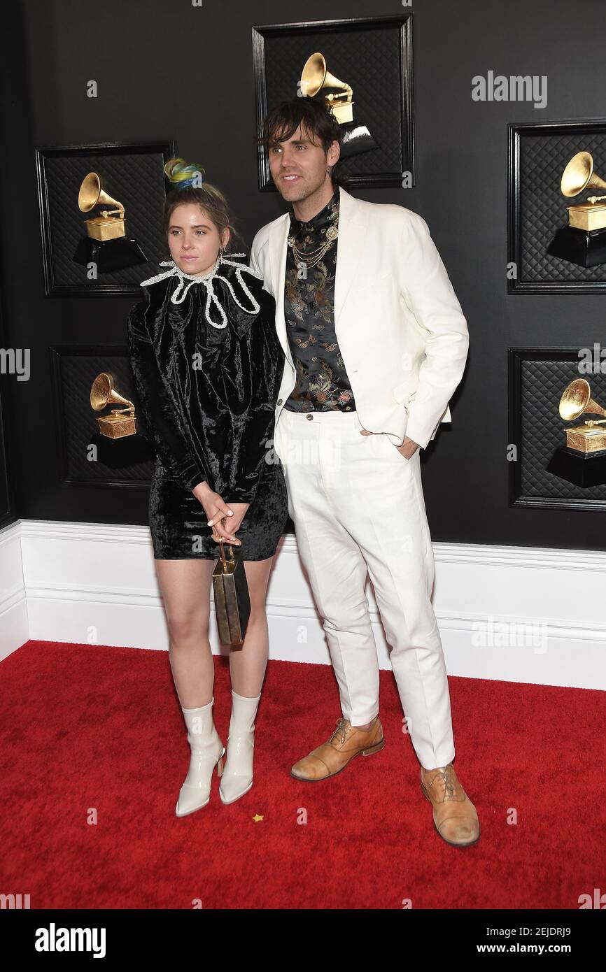 Jason Evigan, Victoria Evigan arrive at the 62nd Annual Grammy Awards ...