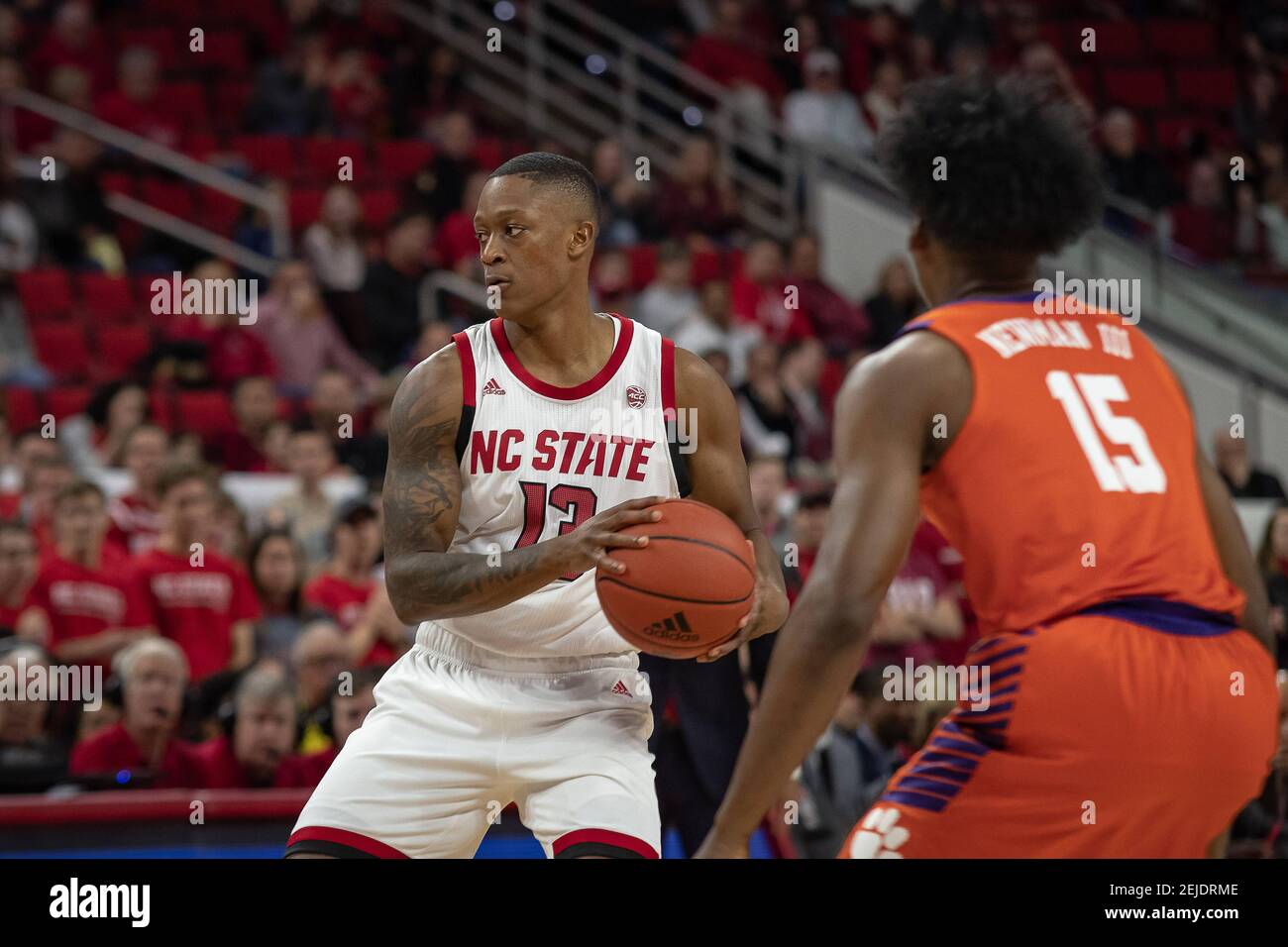 January 18, 2020: NC State Guard C.J. Bryce (13) during the NCAA ...