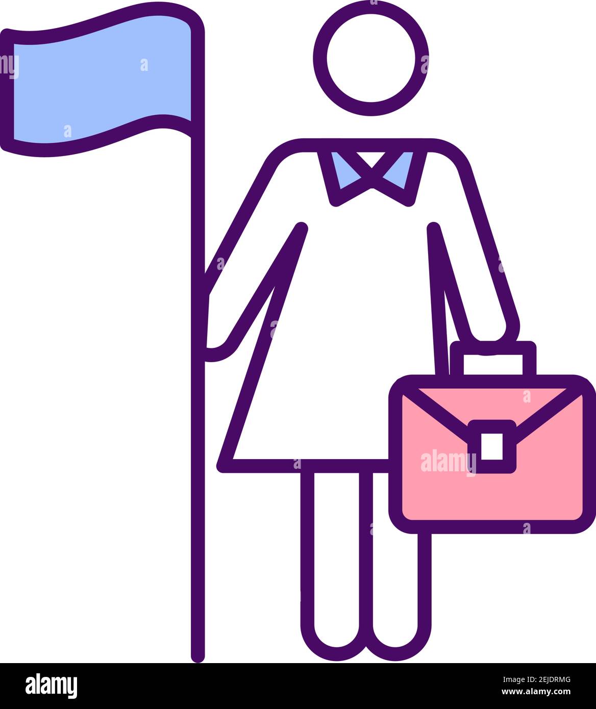 Boss lady RGB color icon Stock Vector Image & Art - Alamy