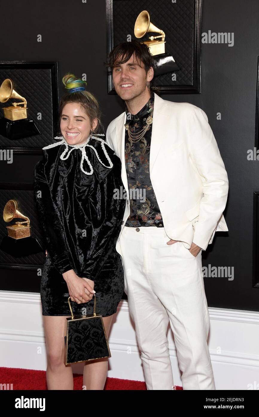 Jason Evigan, Victoria Evigan arrive at the 62nd Annual Grammy Awards ...