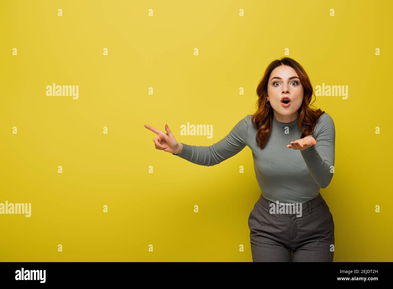 Amazed woman looking at hand hi-res stock photography and images - Alamy