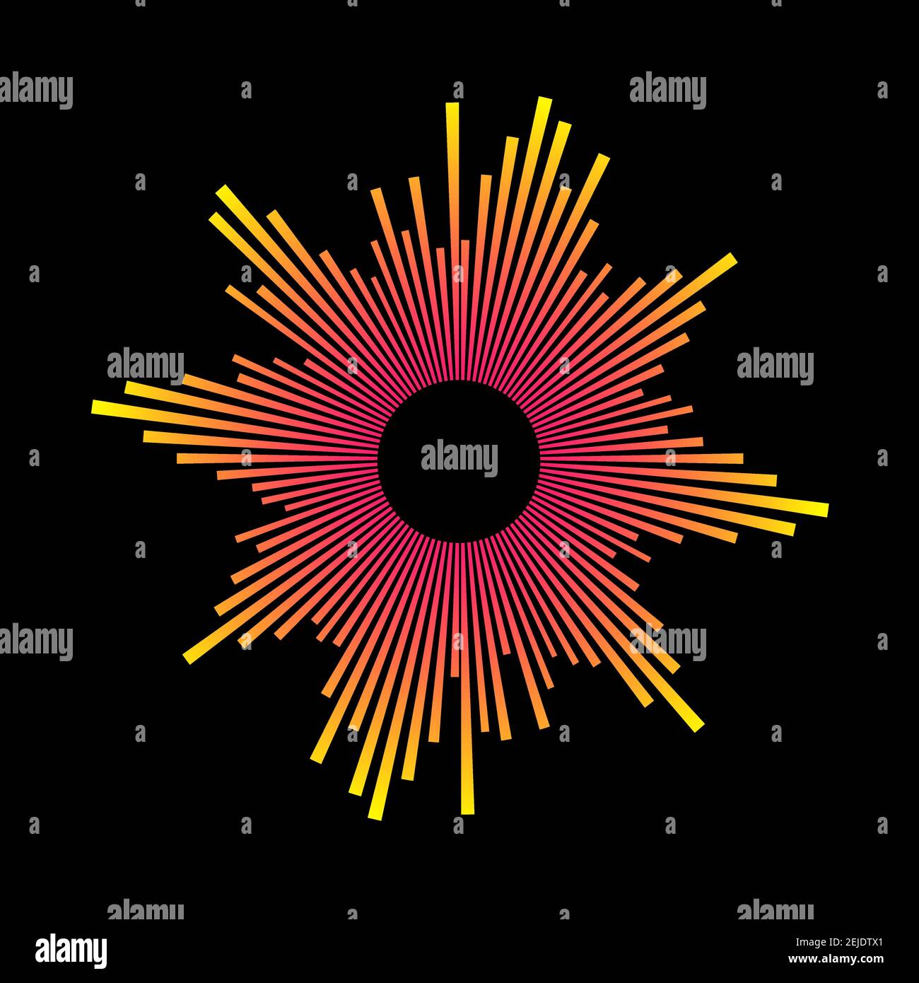 Radial Sound Wave Symbol of Equaliser. Isolated on background. Gradient Vector Illustration ...