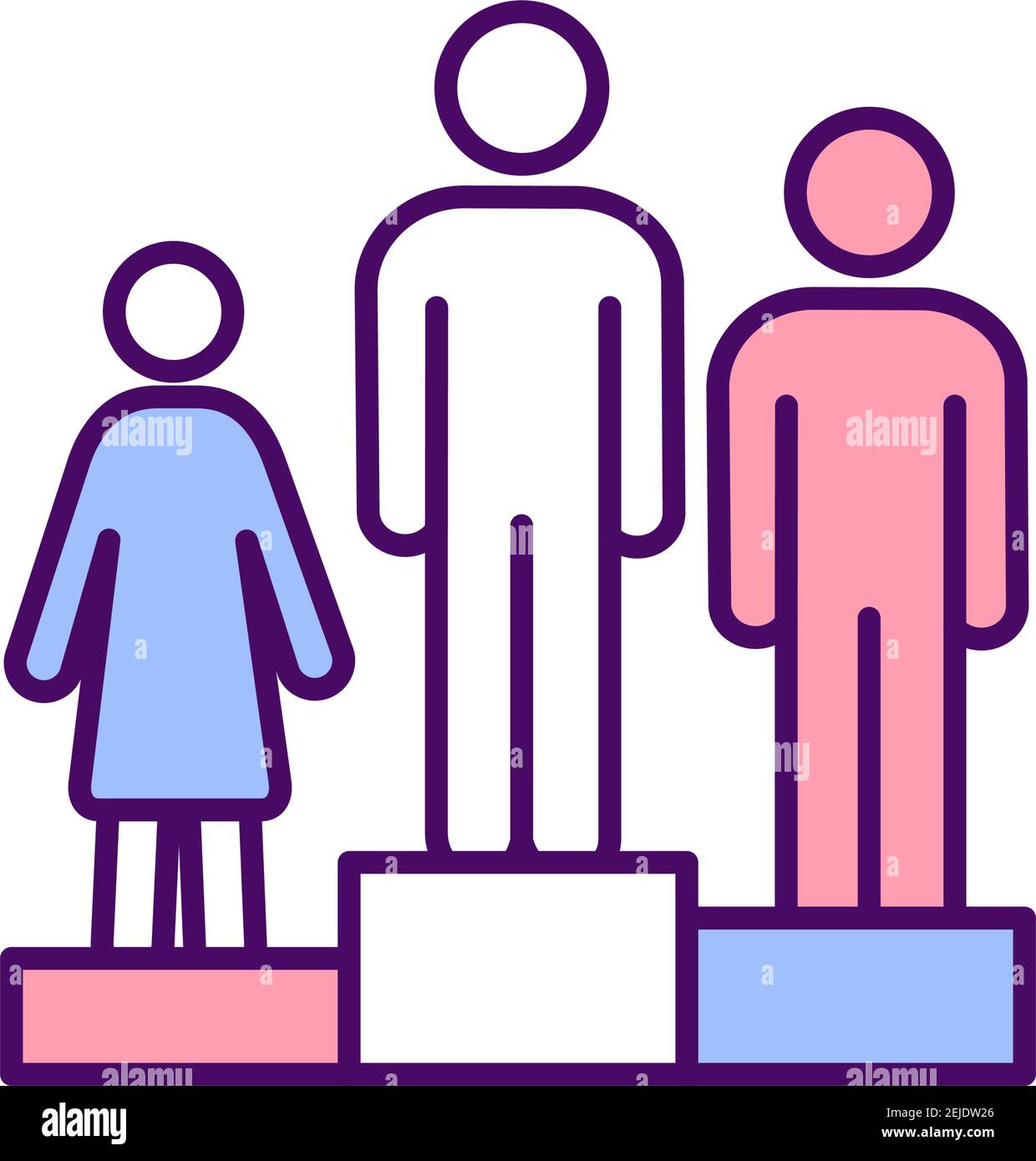 Gender equality employment icon Stock Vector Images - Alamy