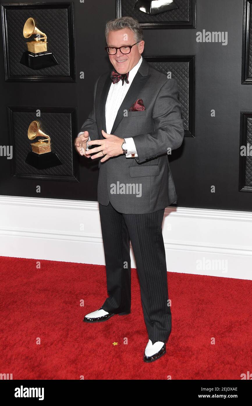 John Morris Russell arrives at the 62nd Annual Grammy Awards red carpet ...