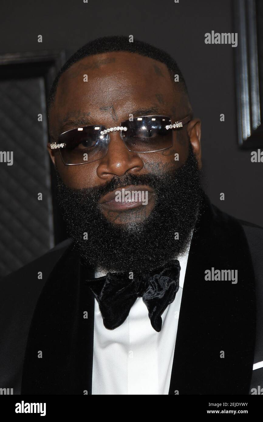 Rick Ross arrives at the 62nd Annual Grammy Awards red carpet held at ...