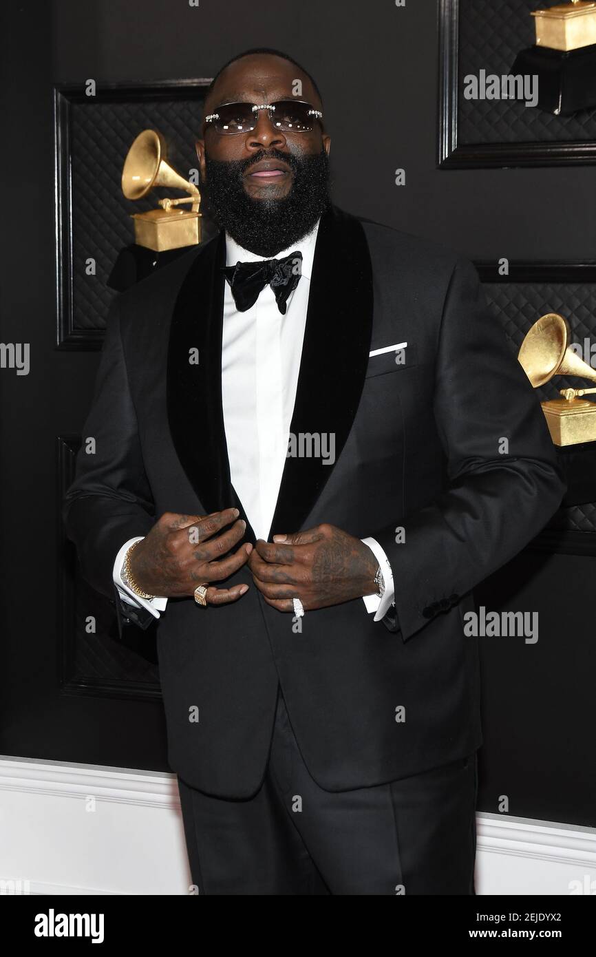 Rick Ross arrives at the 62nd Annual Grammy Awards red carpet held at ...