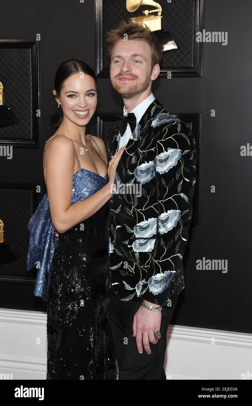 Claudia Sulewski, Finneas arrive at the 62nd Annual Grammy Awards red ...