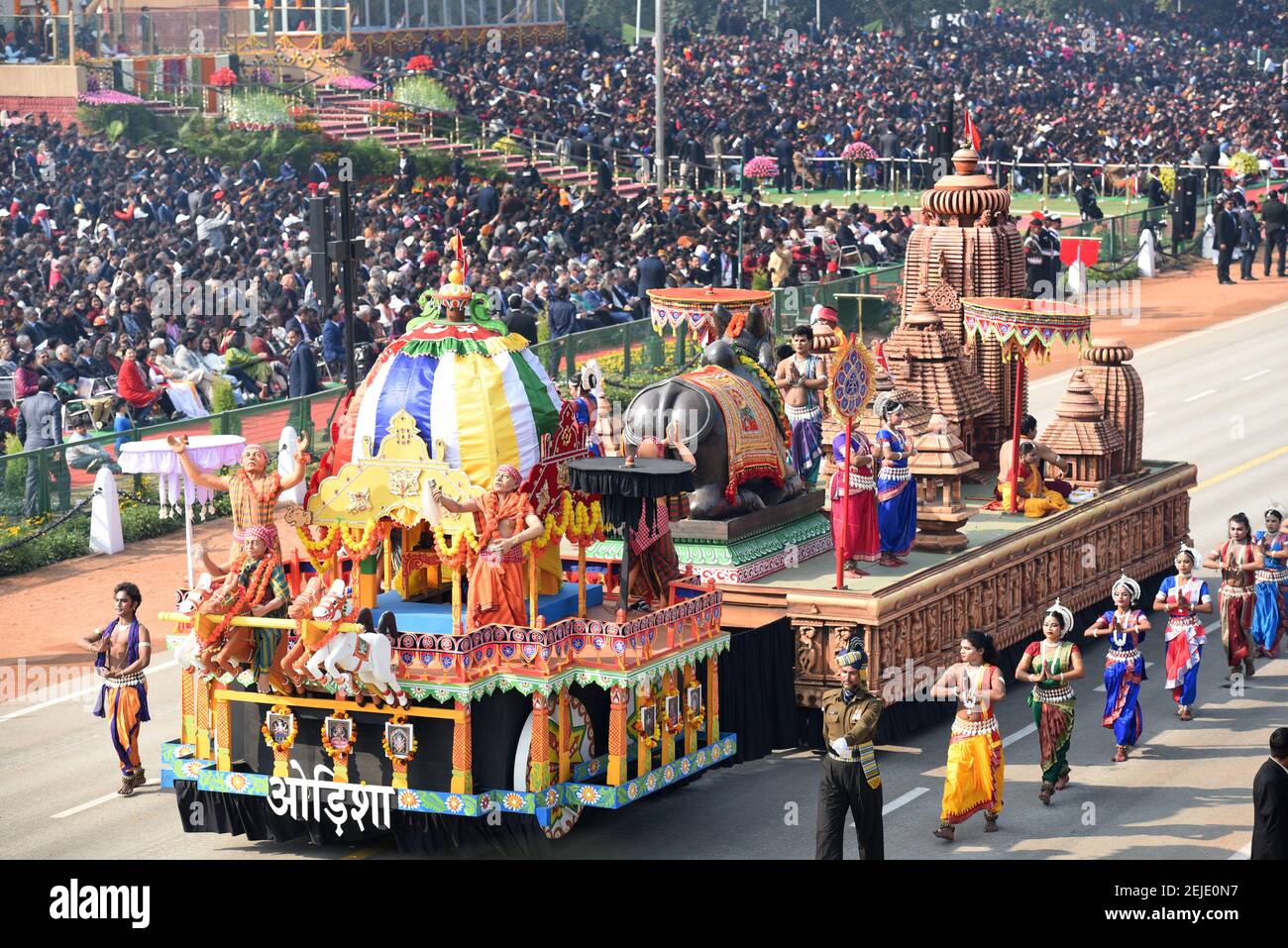 NEW DELHI, INDIA - JANUARY 26: A tableau from Odisha during the 71st ...