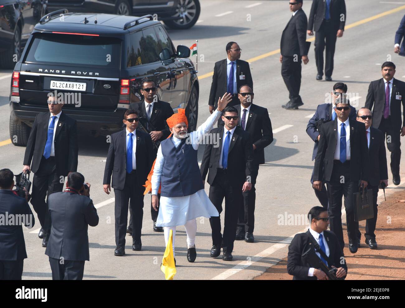 NEW DELHI, INDIA - JANUARY 26: Indian Prime Minister Narendra Modi ...