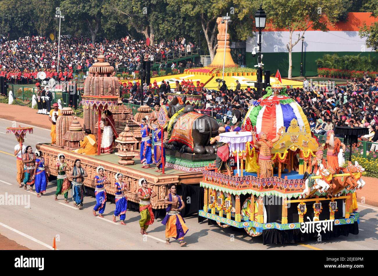 NEW DELHI, INDIA - JANUARY 26: The tableau of Odisha during 71st ...