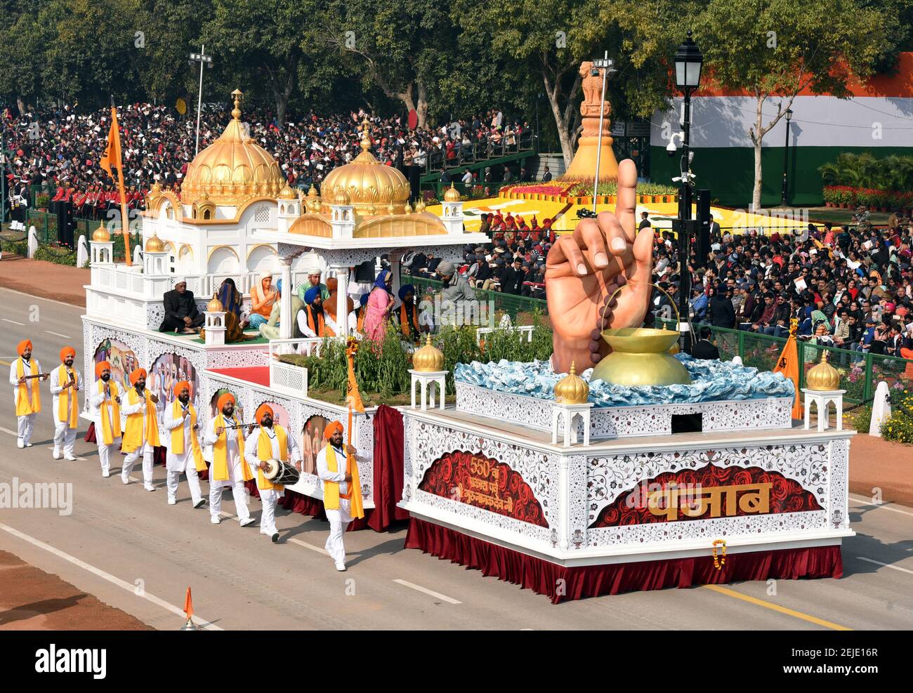NEW DELHI, INDIA - JANUARY 26: The tableau of Punjab passes through ...