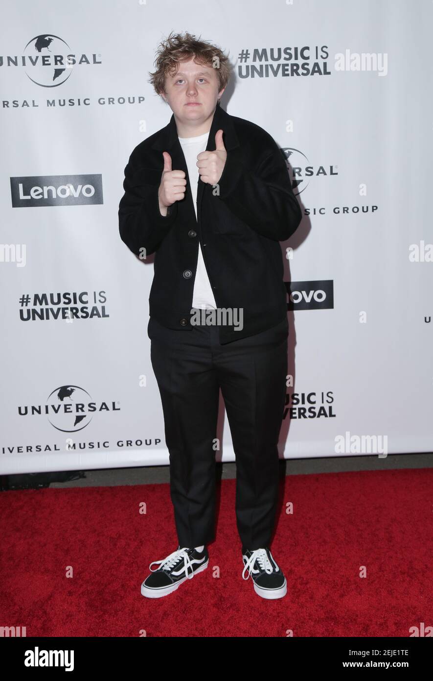Lewis Capaldi walking the red carpet at the Universal Music Group's ...