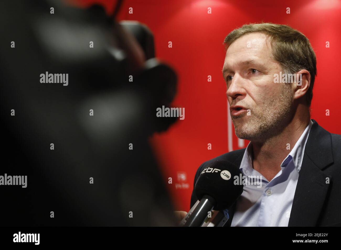 PS chairman Paul Magnette pictured during an interview following a ...