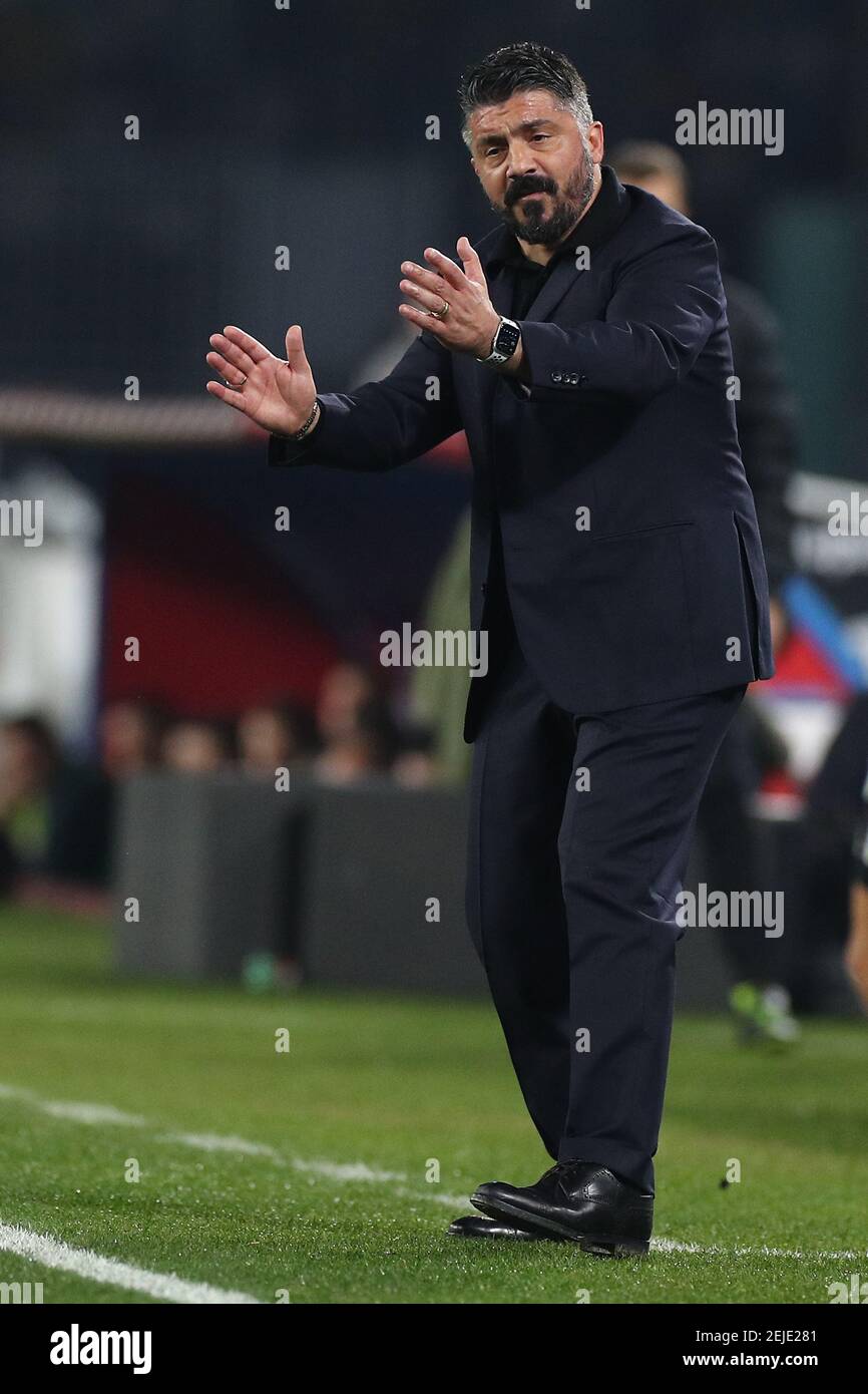 Gennaro Gattuso coach of Napoli gestures Napoli 26-01-2020 Stadio San ...