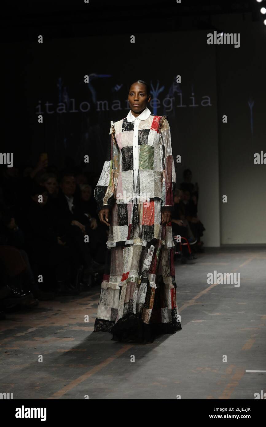 Italo Marseglia factory walk the AltaRoma 2020 catwalk. (Photo by Paolo ...