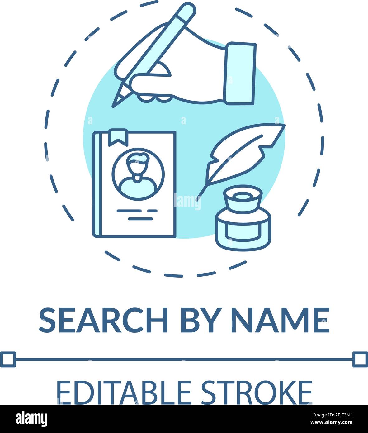 Search by name concept icon Stock Vector Image & Art - Alamy