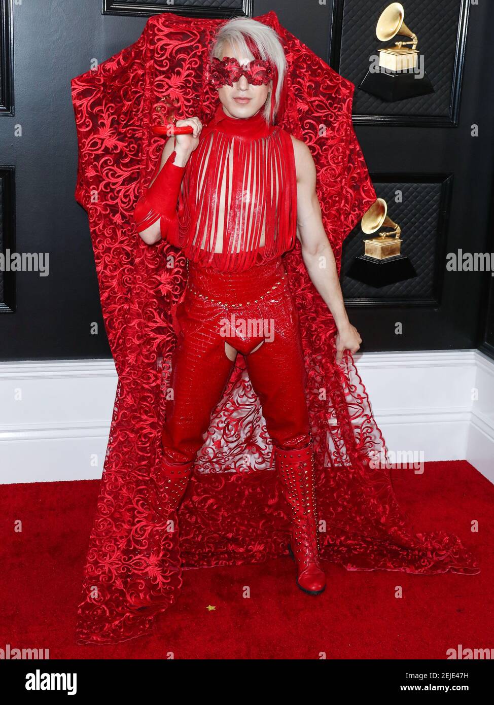 LOS ANGELES, CALIFORNIA, USA - JANUARY 26: Ricky Rebel arrives at the ...