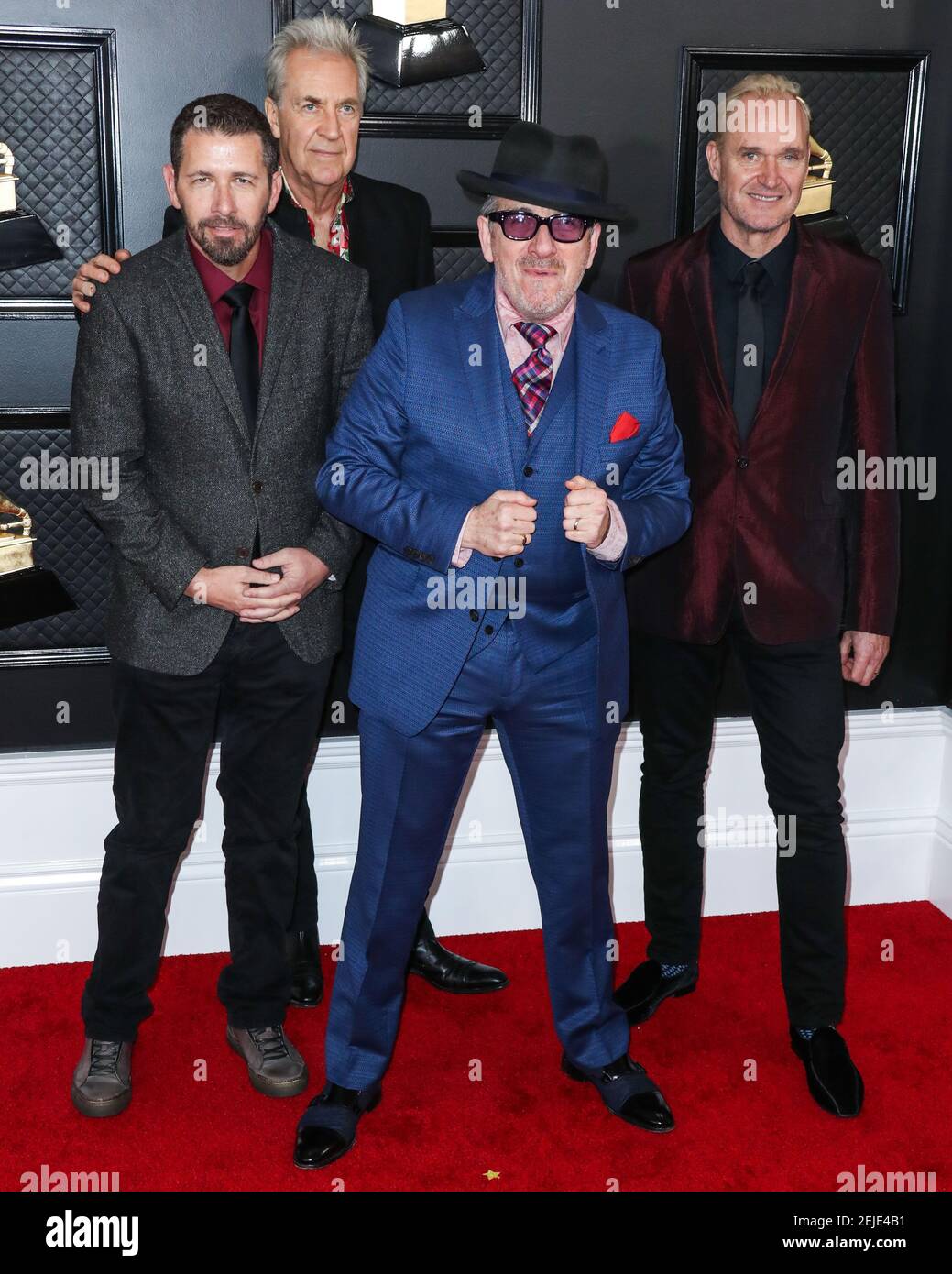 LOS ANGELES, CALIFORNIA, USA - JANUARY 26: Pete Thomas, Elvis Costello ...