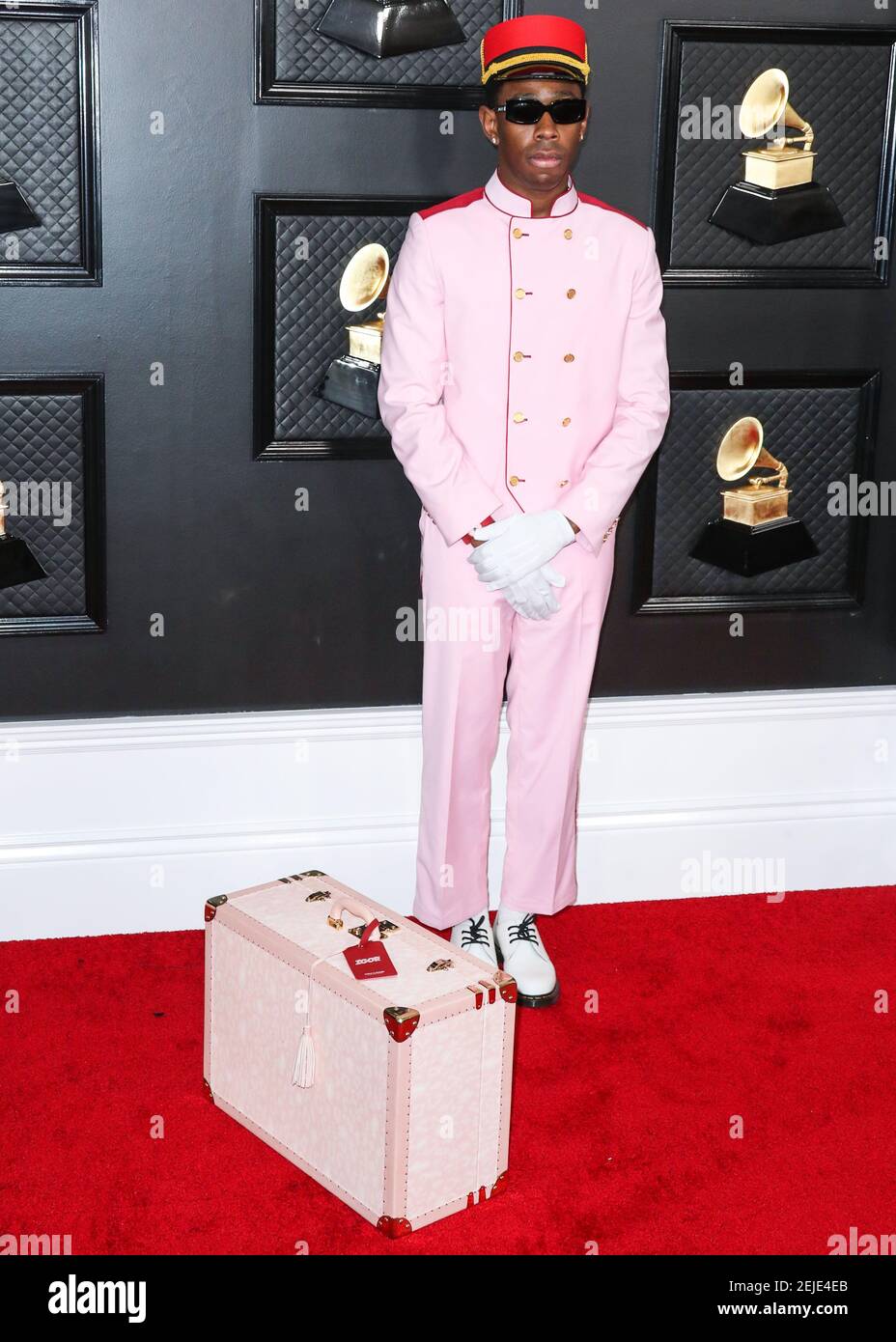 LOS ANGELES, CALIFORNIA, USA - JANUARY 26: Tyler, the Creator arrives ...