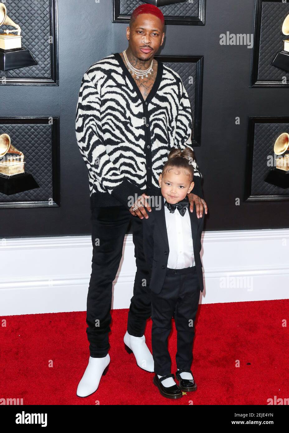 LOS ANGELES, CALIFORNIA, USA - JANUARY 26: YG and daughter Harmony ...